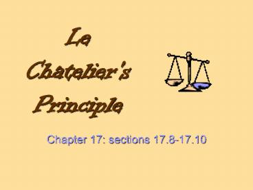 Le Chatelier's Principle presentation | free to view