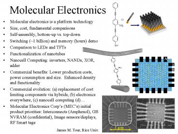 Molecular Electronics presentation | free to view