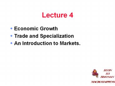 PPT – Economic Growth PowerPoint presentation | free to download - id ...