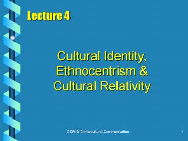 Cultural Identity, presentation | free to view