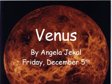 Venus presentation | free to view