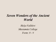 THE SEVEN WONDERS OF THE WORLD presentation | free to view
