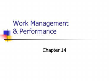 PPT – Work Management PowerPoint presentation | free to view - id ...