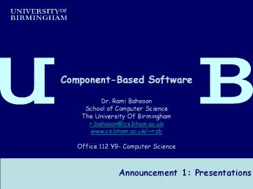 PPT – Component-Based Software Engineering PowerPoint presentation ...