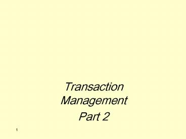 Transaction Management presentation | free to download