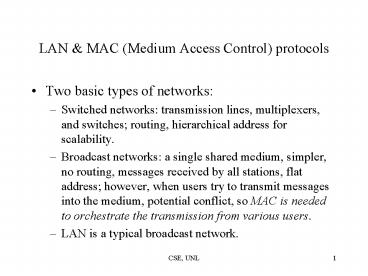PPT – LAN PowerPoint presentation | free to view - id: 146366-NjBmM
