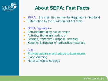 PPT – About SEPA: Fast Facts PowerPoint presentation | free to view ...