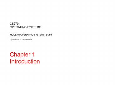 PPT – CS570 PowerPoint presentation | free to view - id: 146049-MDYwN