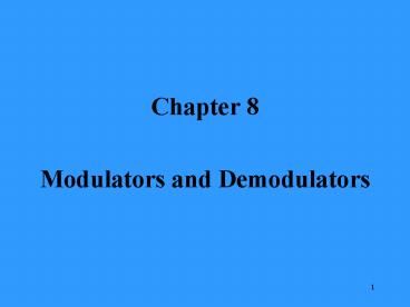 PPT – Modulators and Demodulators PowerPoint presentation | free to ...