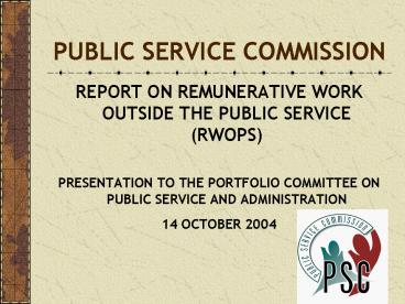 PUBLIC SERVICE COMMISSION presentation | free to download