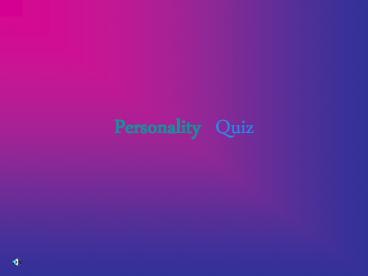 Personality Quiz presentation | free to download