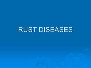 RUST DISEASES presentation | free to view