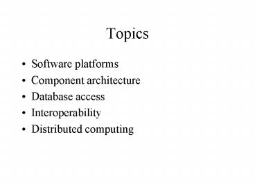 Software platforms presentation | free to view