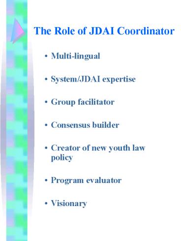 PPT – The Role of JDAI Coordinator PowerPoint presentation | free to ...