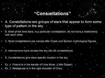 PPT – Constellations PowerPoint presentation | free to view - id ...