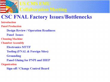 US CMS EMU presentation | free to view