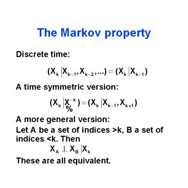 The Markov property presentation | free to download