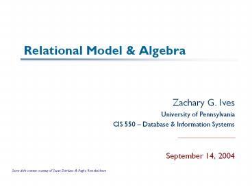 PPT – Relational Model PowerPoint presentation | free to download - id ...