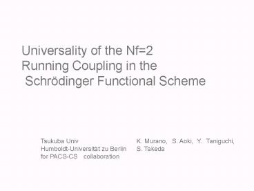 PPT – Universality of the Nf2 PowerPoint presentation | free to ...