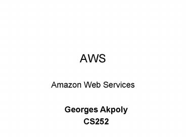 AWS presentation | free to view