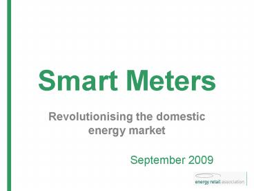 Smart Meters presentation | free to view