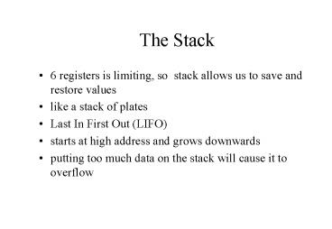 PPT – The Stack PowerPoint presentation | free to view - id: 14288b-ZjI1Y