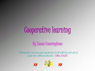 PPT – Cooperative learning PowerPoint presentation | free to view - id ...