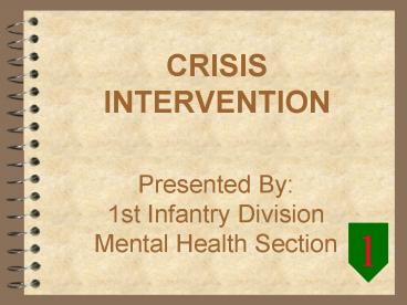 PPT – CRISIS INTERVENTION PowerPoint presentation | free to view - id ...