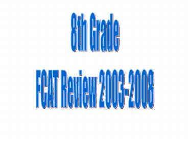 PPT – 8th Grade PowerPoint presentation | free to view - id: 13fcd4-MjUyM