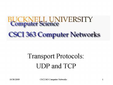 PPT – Transport Protocols: PowerPoint presentation | free to view - id ...