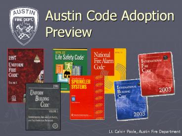 Austin Code Adoption Preview presentation | free to view