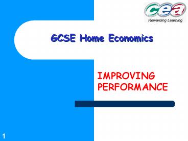 GCSE Home Economics presentation | free to download