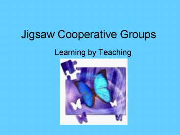 Jigsaw Cooperative Groups presentation | free to view