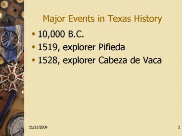 Major Events in Texas History presentation | free to view