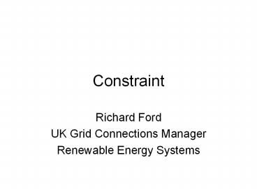 PPT – Constraint PowerPoint presentation | free to view - id: 14e0bb-MjIyY