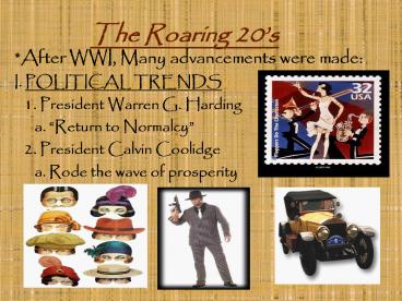 PPT – The Roaring 20s PowerPoint presentation | free to view - id ...