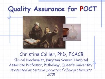 Quality Assurance for POCT presentation | free to view