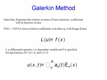 Galerkin Method presentation | free to view