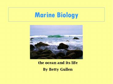 Marine Biology presentation | free to download