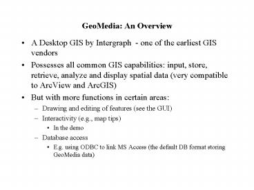 PPT – GeoMedia: An Overview PowerPoint presentation | free to view - id ...