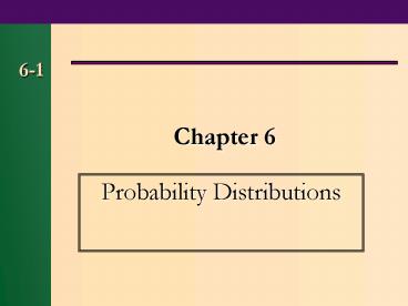 Probability Distributions presentation | free to view