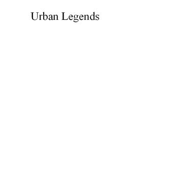 PPT – Urban Legends PowerPoint presentation | free to view - id: 1cf012 ...