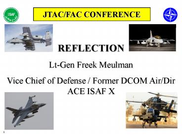 Reflection on JTAC presentation | free to view