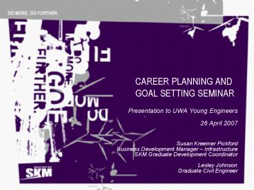 CAREER PLANNING AND GOAL SETTING SEMINAR presentation | free to view