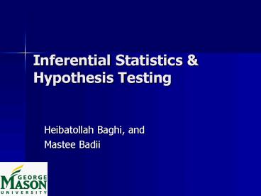 PPT – Inferential Statistics PowerPoint presentation | free to view ...