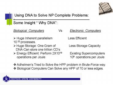 PPT – Using DNA to Solve NP Complete Problems: PowerPoint presentation ...