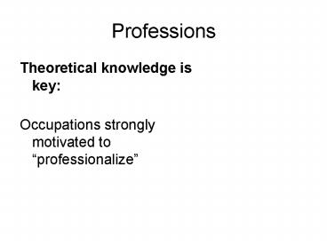 PPT – Professions PowerPoint presentation | free to view - id: 215284-ZDc1Z