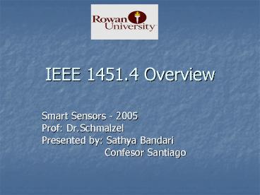 IEEE 1451'4 Overview presentation | free to view