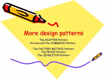 More design patterns presentation | free to view