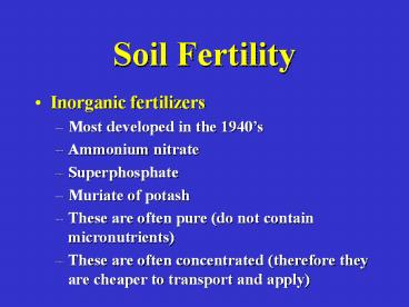 Soil Fertility presentation | free to download